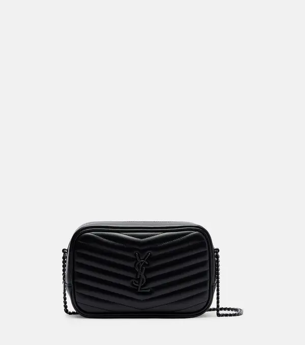 Saint Laurent Lou Mini Leather Shoulder Bag - Black