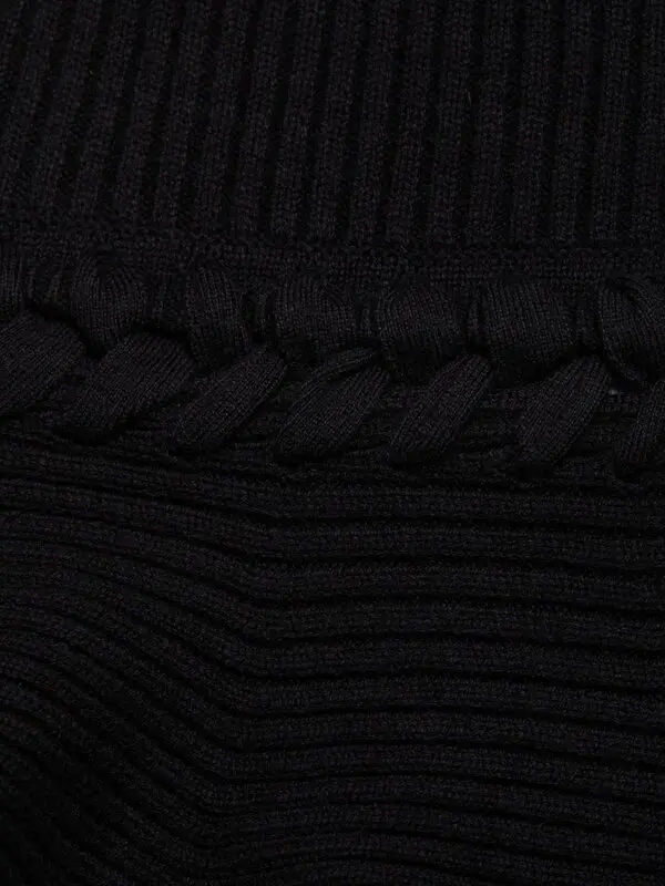 Simkhai Andi Knit Peplum Jacket - Black
