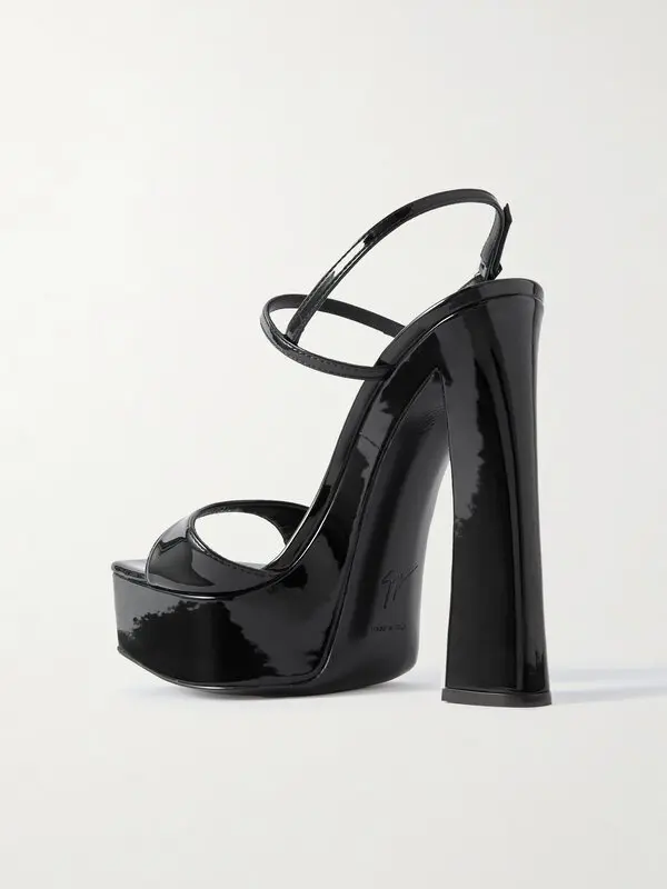 GIUSEPPE ZANOTTI Patent-leather Platform Sandals