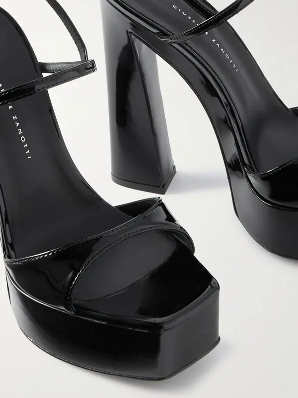 GIUSEPPE ZANOTTI Patent-leather Platform Sandals