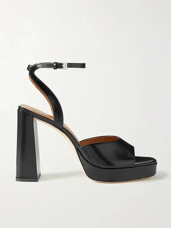 Staud Solange Leather Platform Sandals