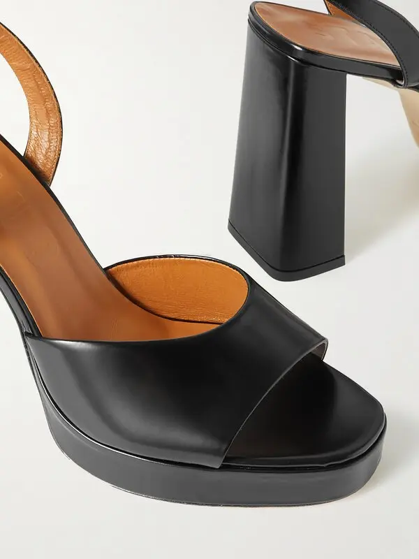 Staud Solange Leather Platform Sandals