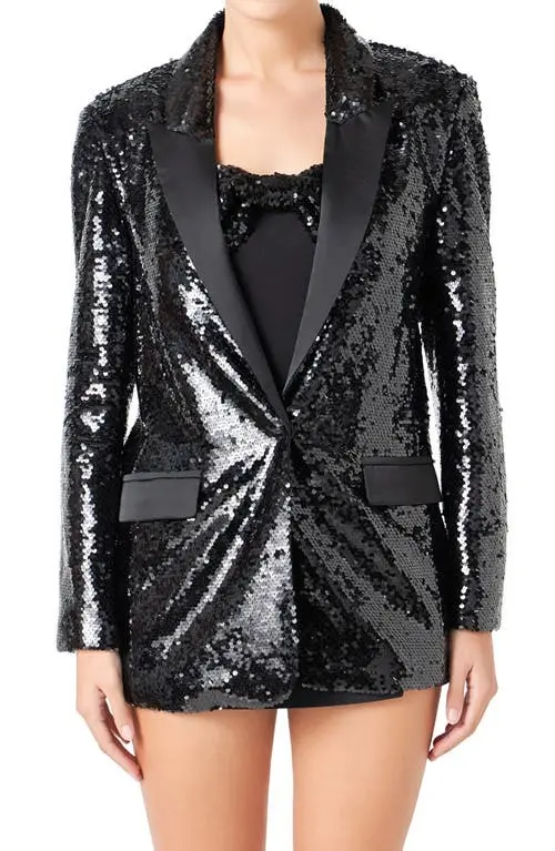 Endless Rose Sequin Embellished Blazer