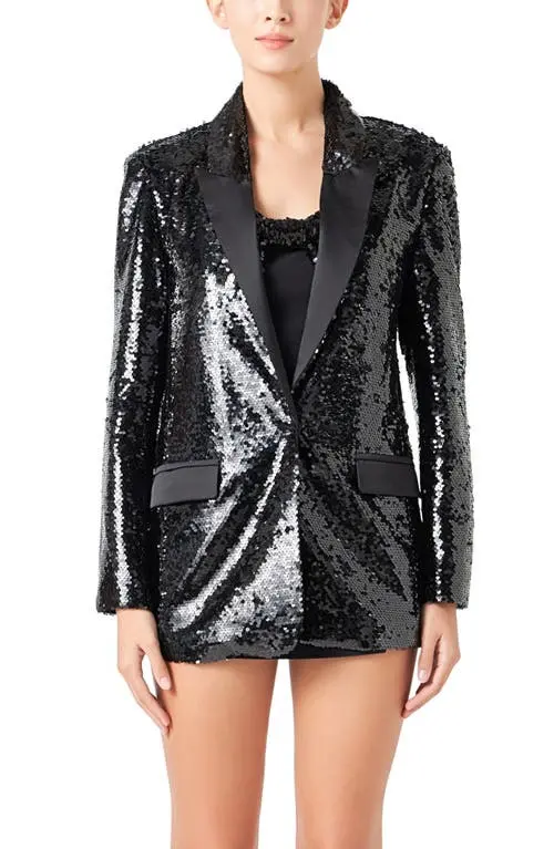 Endless Rose Sequin Embellished Blazer