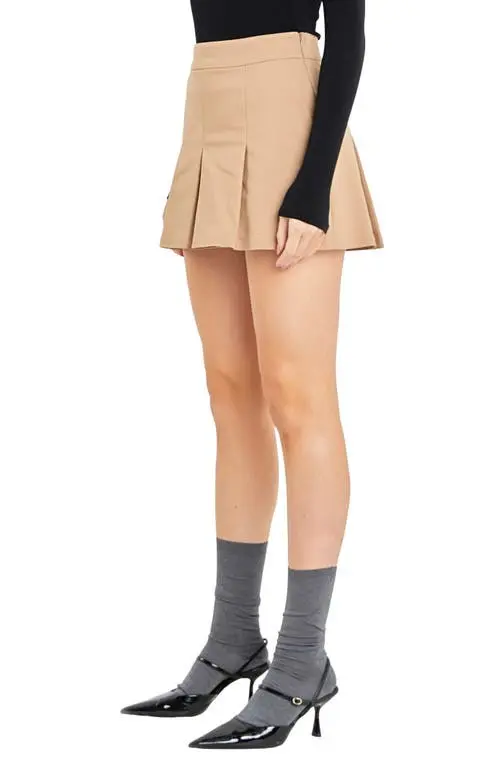 English Factory Pleated Skort - Taupe