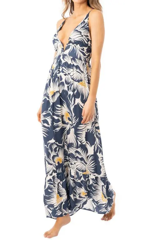 MAAJI Delft Taylor Floral Maxi Cover-up Sundress - Blue