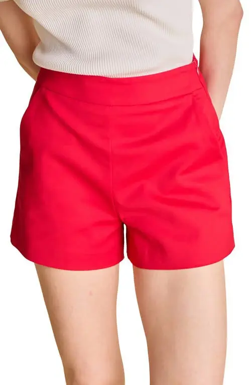 English Factory High-waisted Stretch Shorts - Red