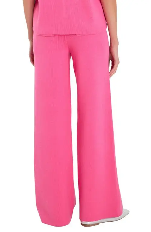 English Factory Flare Leg Knit Pants - Pink