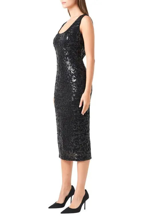 Endless Rose Sequin Lace Midi Dress