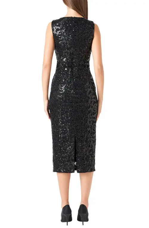 Endless Rose Sequin Lace Midi Dress