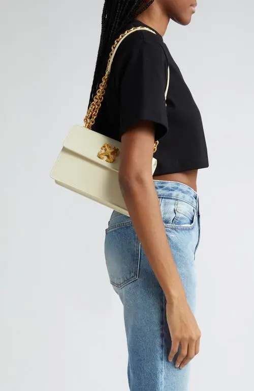 Off-White Jitney 2.0 Leather Shoulder Bag - White - 50% Off