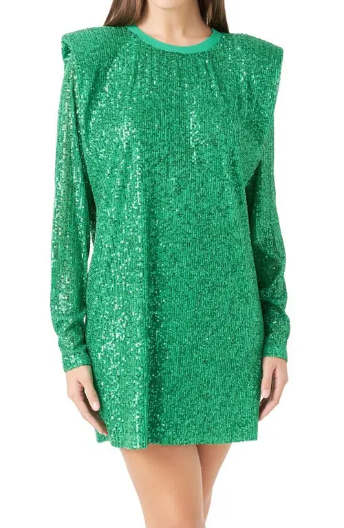 Endless Rose Sequin Mini Dress - Green