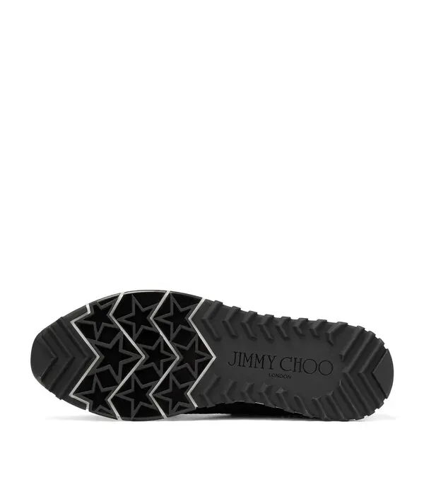 JIMMY CHOO Embellished Veles Sneakers - Black