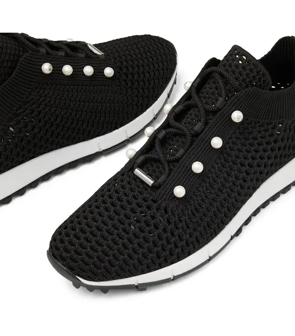 JIMMY CHOO Embellished Veles Sneakers - Black