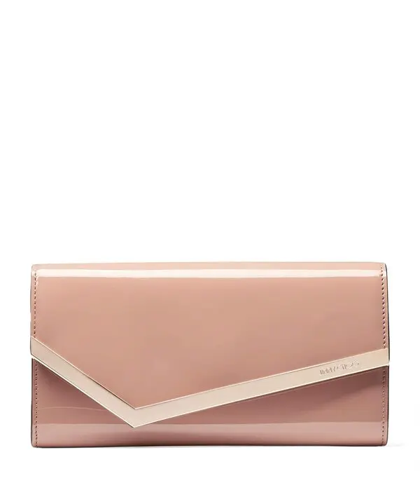 JIMMY CHOO Leather Emmie Clutch - Pink