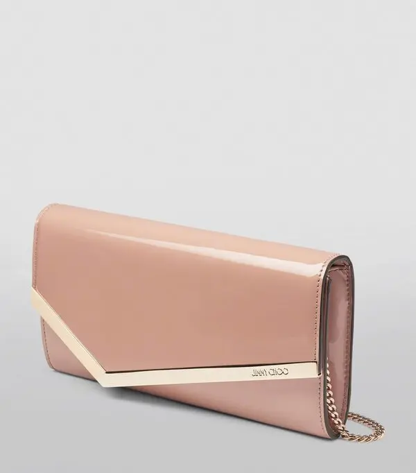 JIMMY CHOO Leather Emmie Clutch - Pink