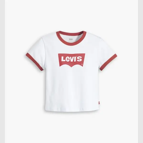 LEVI'S Graphic Logo Ringer Cropped T-shirt