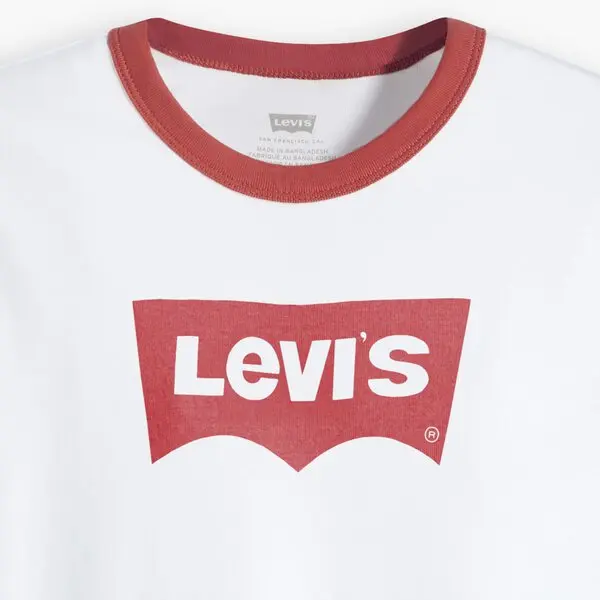 LEVI'S Graphic Logo Ringer Cropped T-shirt