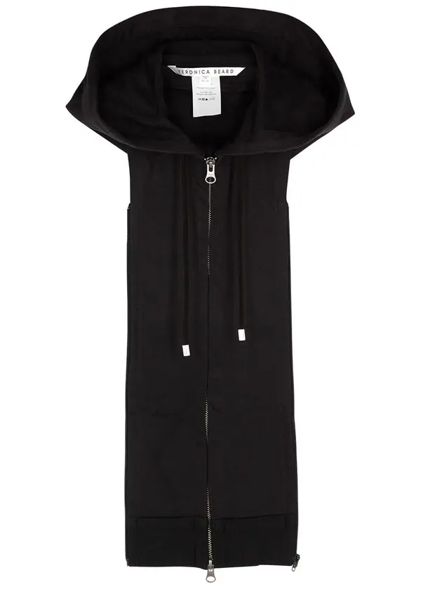 Veronica Beard Hooded Cotton Dickey - Black