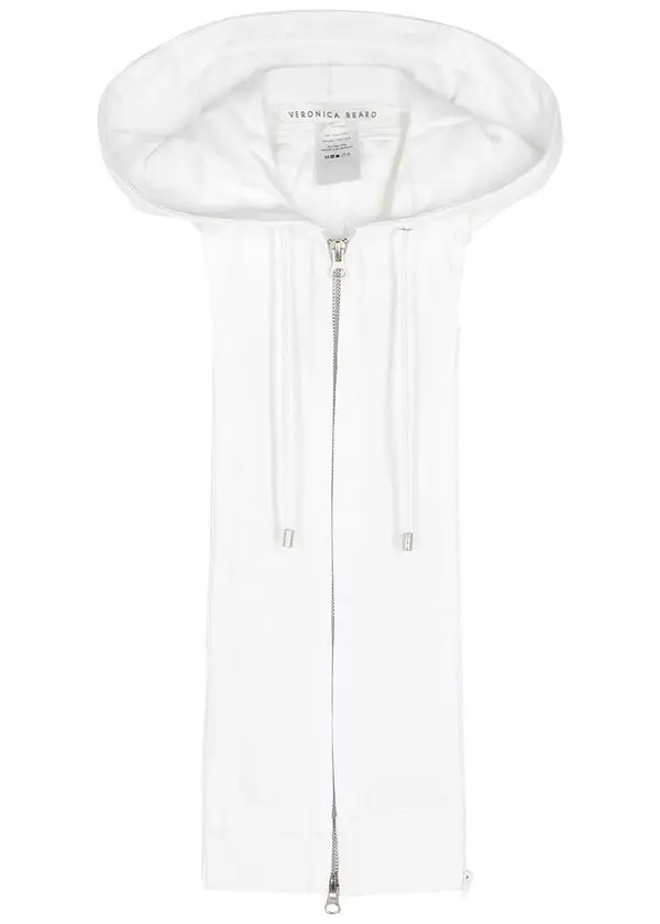 Veronica Beard Hooded Cotton Dickey - White