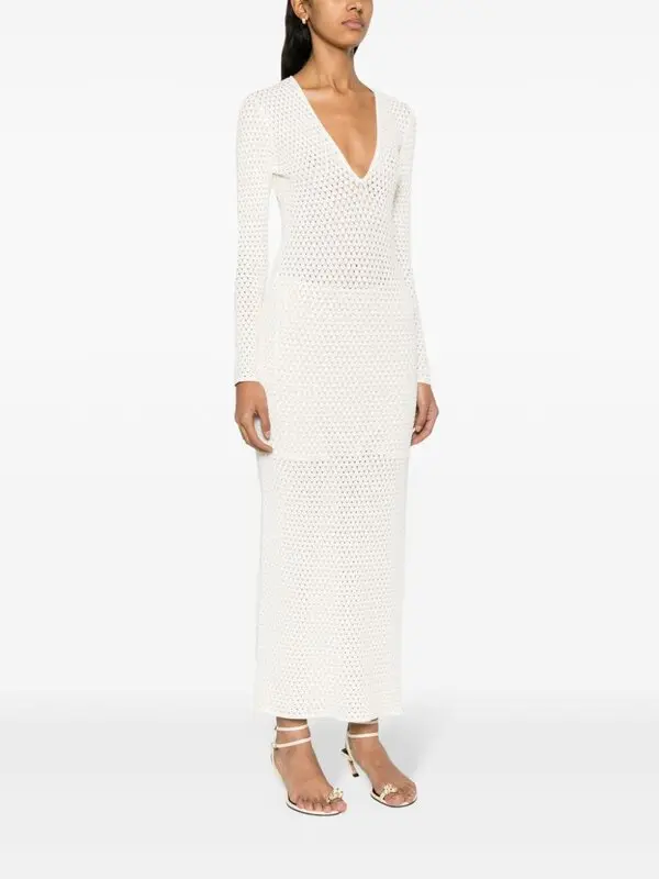 TOM FORD Pointelle-knit Maxi Dress - White