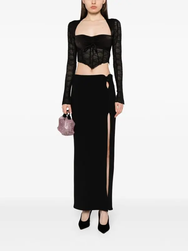 Magda Butrym Rosette Cut-out Maxi Skirt