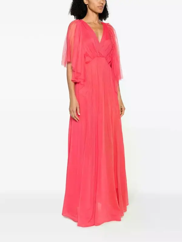 FORTE_FORTE V-neck Flared Dress