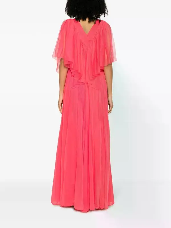 FORTE_FORTE V-neck Flared Dress