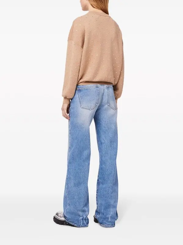 Rabanne Crystal-embellished Wool Jumper - Neutrals