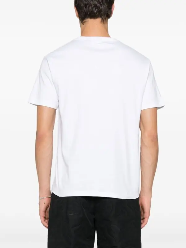 Gcds Logo-appliqqué Cotton T-shirt - White