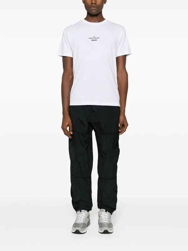 Stone Island Logo-print Cotton T-shirt - White