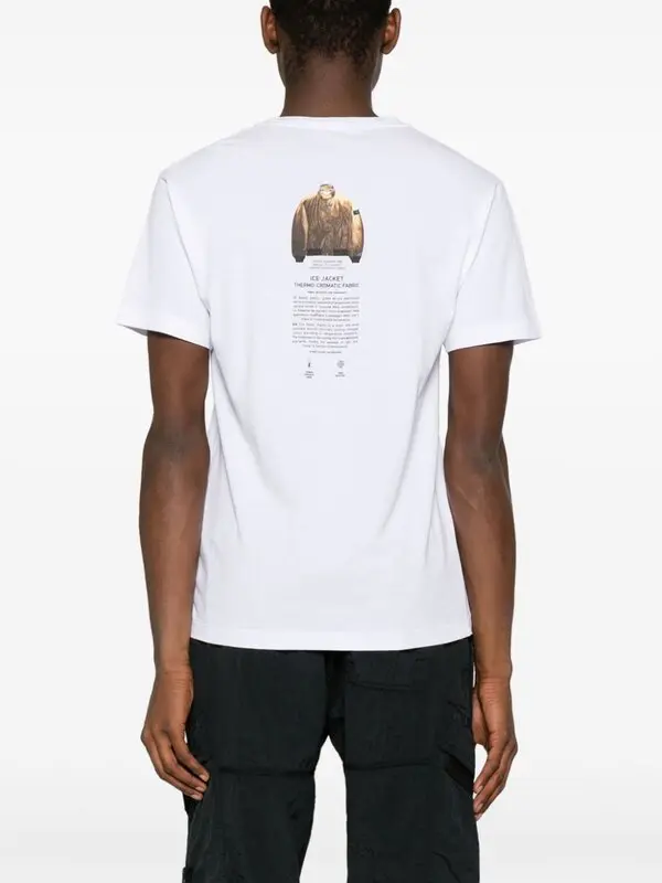 Stone Island Logo-print Cotton T-shirt - White