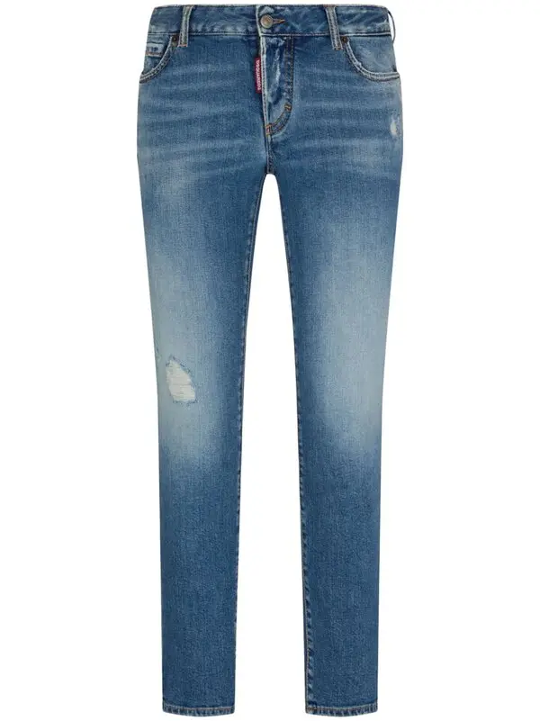 Dsquared2 Logo-patch Tapered Jeans - Blue