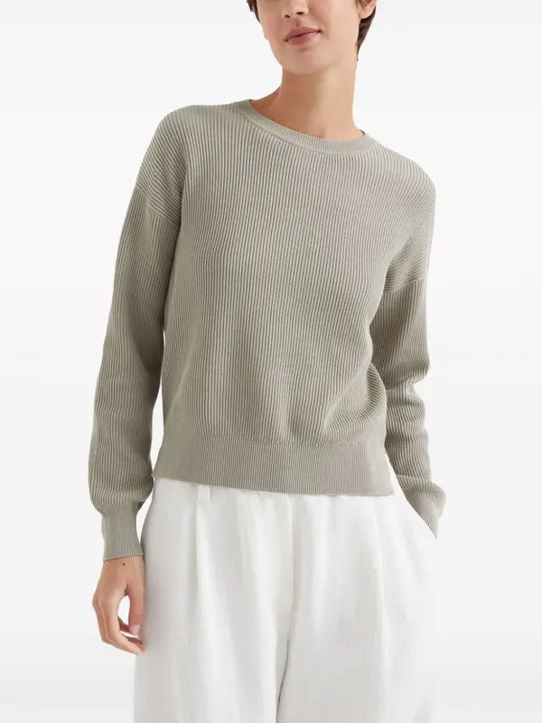 Brunello Cucinelli Ribbed Cotton Jumper