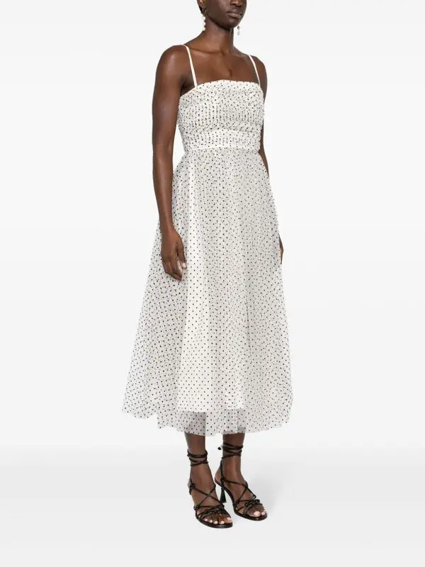 Zimmermann Polka Dot Tulle Midi Dress