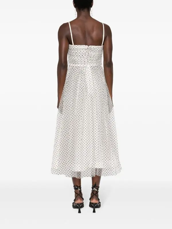 Zimmermann Polka Dot Tulle Midi Dress