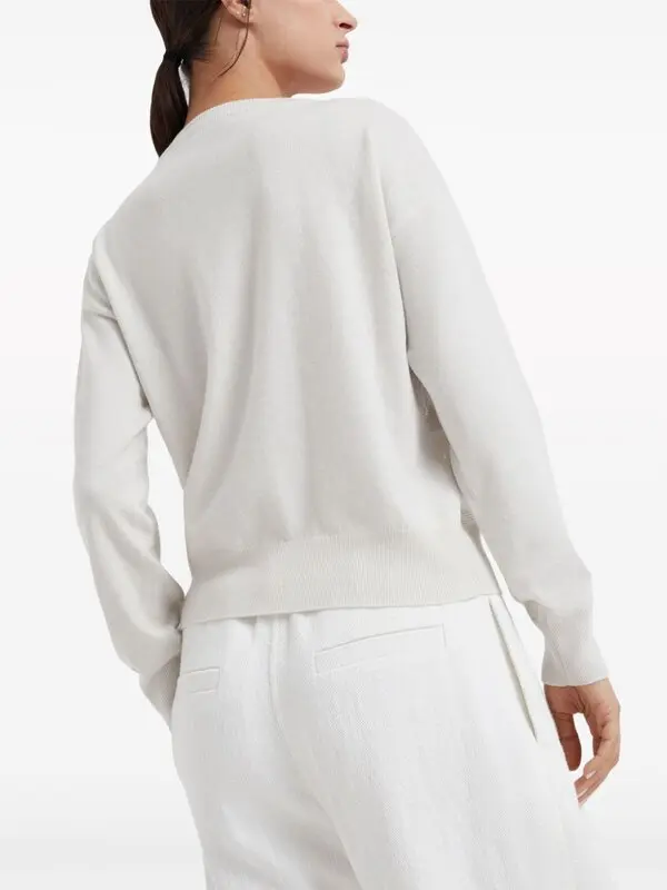 Brunello Cucinelli Striped Sequin Cashmere Jumper