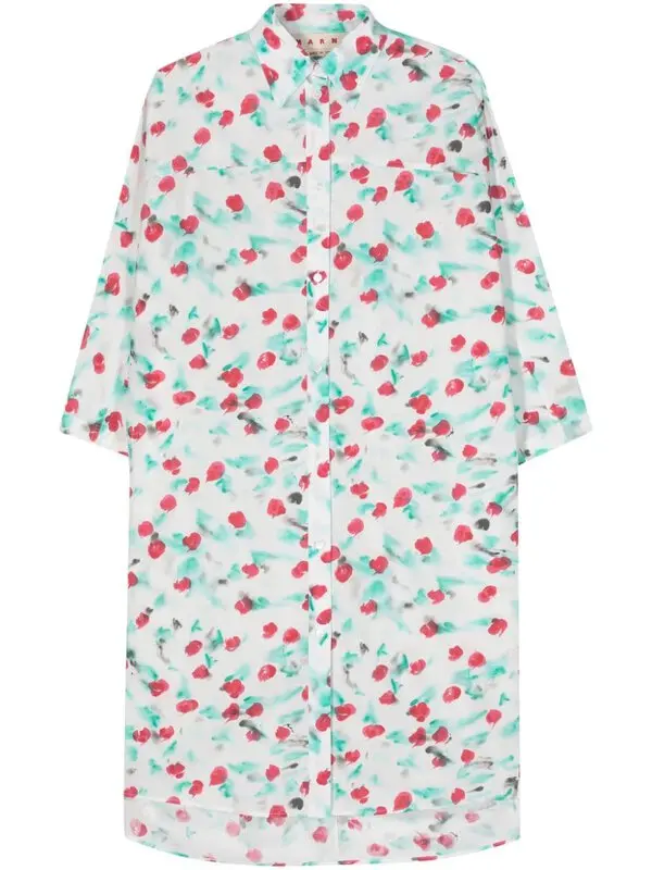 Marni Reverie-print Cotton Shirtdress