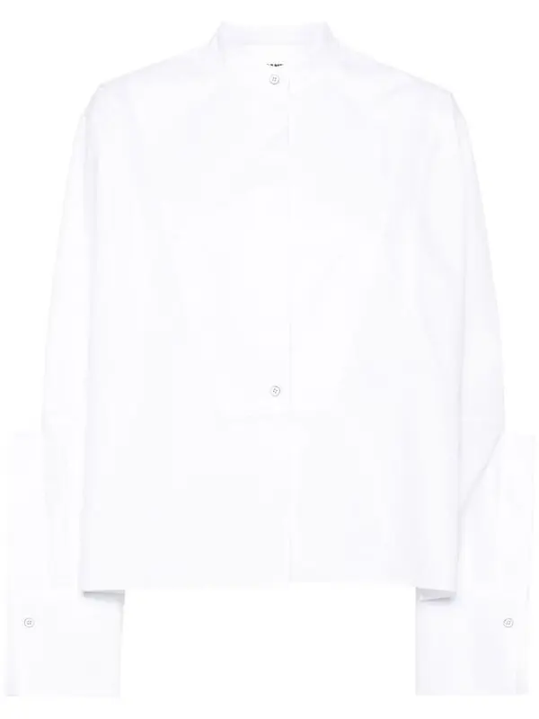 JIL SANDER Cropped Cotton Poplin Shirt