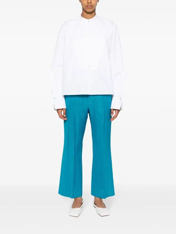 JIL SANDER Cropped Cotton Poplin Shirt