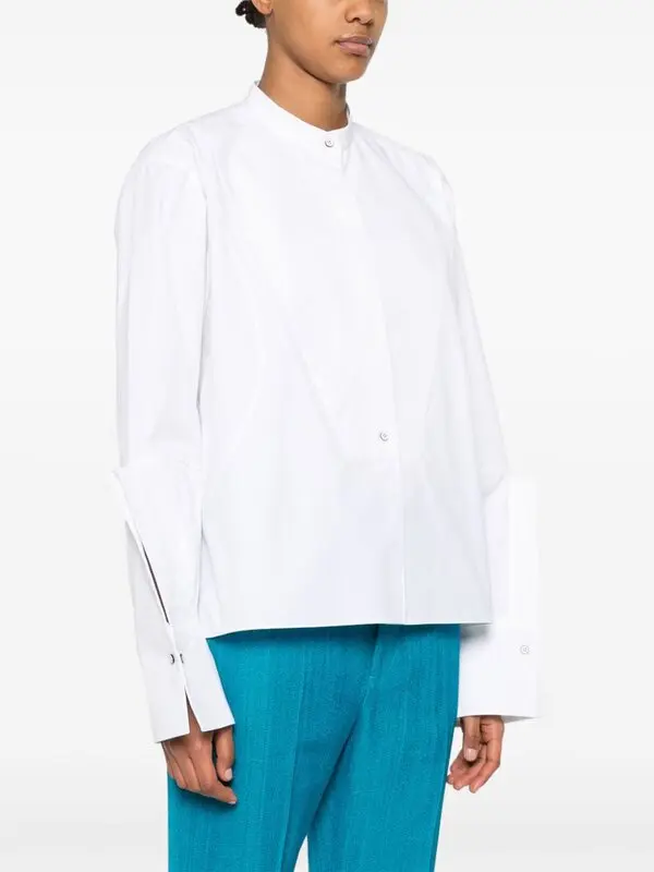 JIL SANDER Cropped Cotton Poplin Shirt