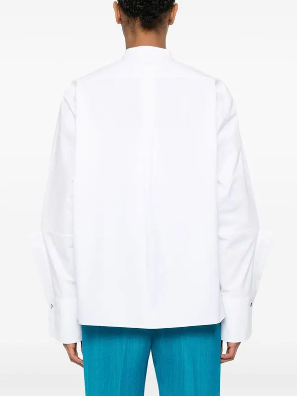 JIL SANDER Cropped Cotton Poplin Shirt