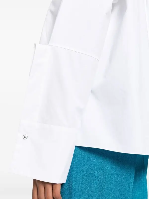 JIL SANDER Cropped Cotton Poplin Shirt