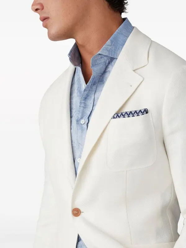 Brunello Cucinelli Single-breasted Linen Blazer