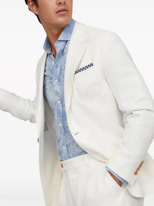 Brunello Cucinelli Single-breasted Linen Blazer