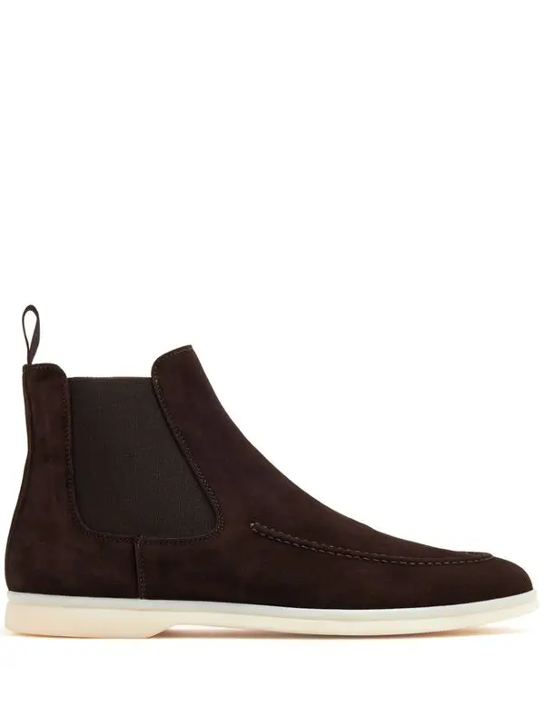 SCAROSSO Suede Chelsea Boots