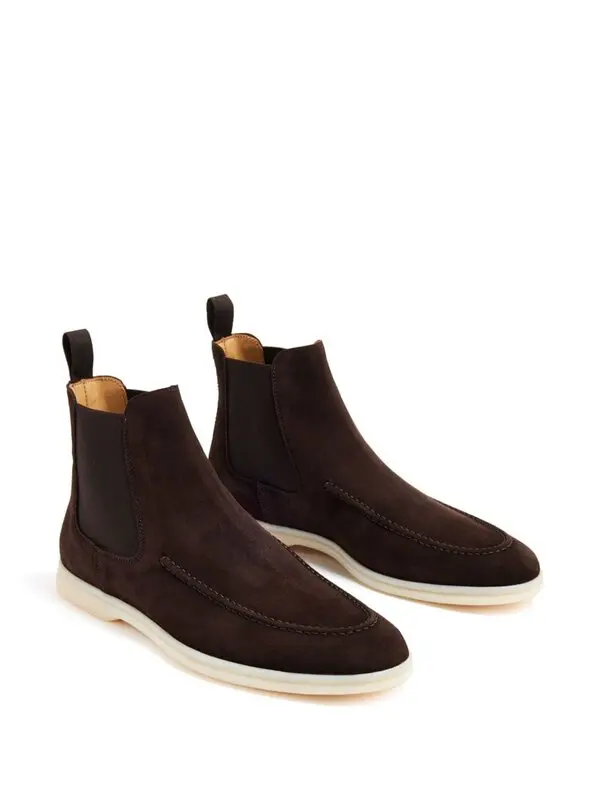 SCAROSSO Suede Chelsea Boots