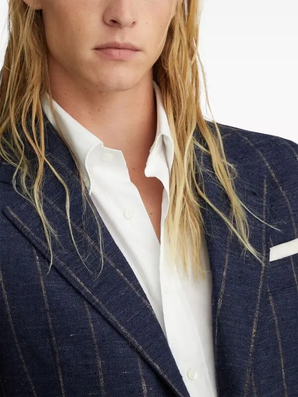 Brunello Cucinelli Striped Single-breasted Blazer