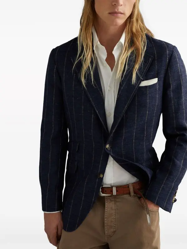 Brunello Cucinelli Striped Single-breasted Blazer
