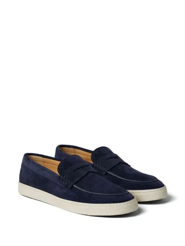Brunello Cucinelli Suede Penny Loafers